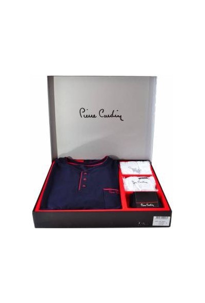 Pierre Cardin Erkek Damat Çeyiz Pijama 5 Parça Set