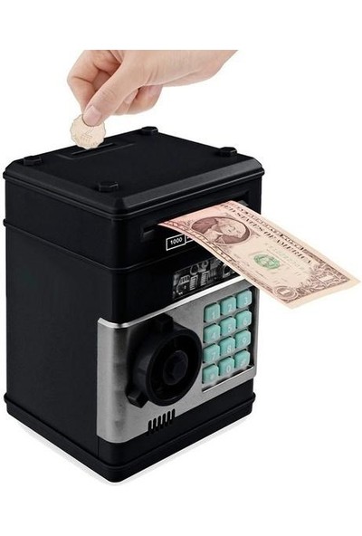 Mobgift Atm Şifreli Kasa Kumbara (Siyah)