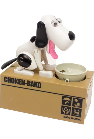 Mobgift Para Yiyen Hırsız Köpek Kumbara (Beyaz Siyah) Mobgift Para Yiyen Hırsız Köpek Kumbara (Beyaz Siyah)