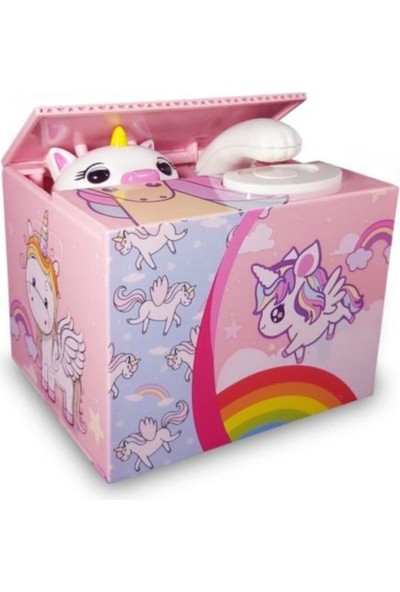 Mobgift Para Çalan Hırsız Unicorn Kumbara (Beyaz) Mobgift Para Çalan Hırsız Unicorn Kumbara (Beyaz)