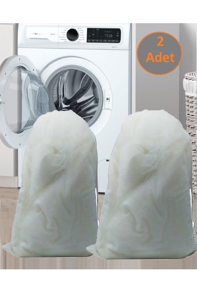 Ferzin 2 Adet Perde ve Çamaşır Yıkaama Filesi 60X80 Büyük Boy
