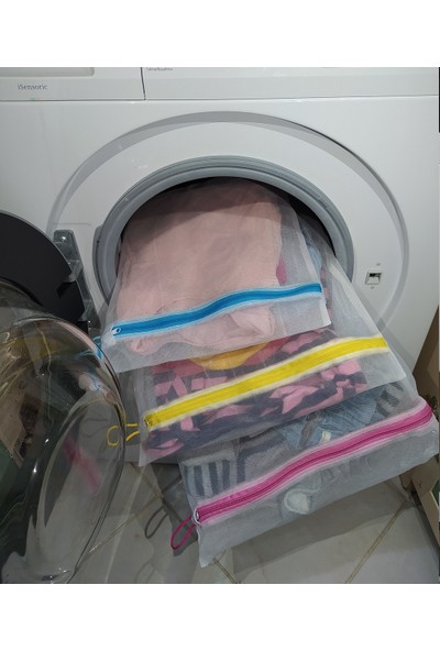 Ferzin 3 Adet Lüks Çamaşır Yıkama Filesi Fermuarlı