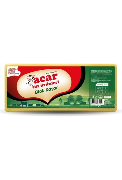 Acar Süt Blok Kaşar - 1 kg.