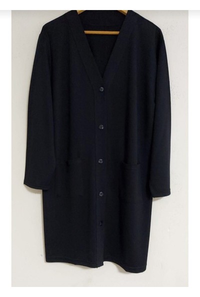 Mavimoure Kadın Uzun Penye Anne Hırka