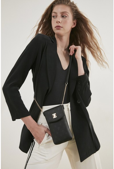 Pierre Cardin Pierrre Cardin Siyah Kadın Çapraz ÇANTA-05PO21Y1466-MMO S