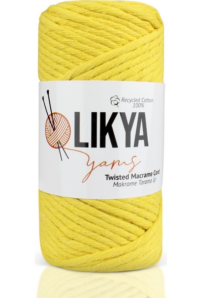 Likya Taranabilir Makrome Ipi 3,5mm x 65M Tek Büküm Renkli Makrome Ipi Likya Taranabilir Makrome Ipi 3,5mm x 65M Tek Büküm Renkli Makrome Ipi