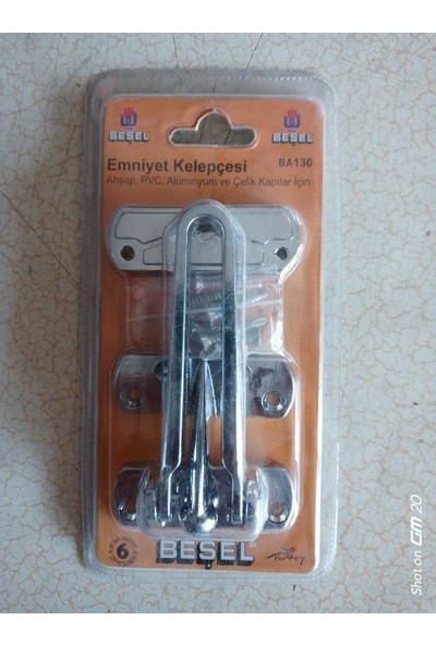 Beşel Tüm Kapılar Için Emniyet Kelepçesi (Mandalı) Saten Beşel Tüm Kapılar Için Emniyet Kelepçesi (Mandalı) Saten