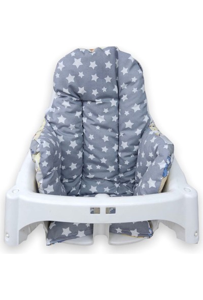 Bebek Özel Bebek/çocuk Mama Sandalyesi Minderi Mavi Neşeli Ayıcıklar ve Gri Yıldızlı Bebek Özel Bebek/çocuk Mama Sandalyesi Minderi Mavi Neşeli Ayıcıklar ve Gri Yıldızlı