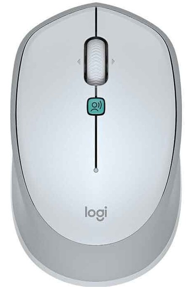 Logitech Ses M380 4 Düğmeler Akıllı Ses Girişi Kablosuz Fare (Gümüş Gri)