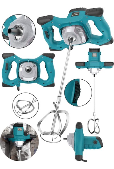 Snaiker Alman X-3000 Bakir Sargı 6 Kademe Devirli Ayarlı Elektrikli Alçı Boya ve Harç Karıştırıcı Mikser Snaiker Alman X-3000 Bakir Sargı 6 Kademe Devirli Ayarlı Elektrikli Alçı Boya ve Harç Karıştırıcı Mikser