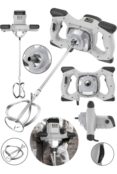 Snaiker Alman X-3000 Bakir Sargı 6 Kademe Devirli Ayarlı Elektrikli Alçı Boya ve Harç Karıştırıcı Mikser Snaiker Alman X-3000 Bakir Sargı 6 Kademe Devirli Ayarlı Elektrikli Alçı Boya ve Harç Karıştırıcı Mikser