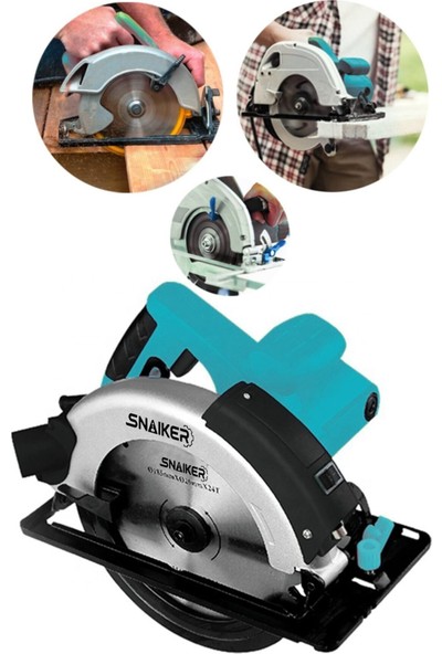 Snaiker Alman 3000 Watt Lazerli Bakir Sargılı Metal Şanzıman Sunta Kesme Daire Testere Makinesi 185 mm Mavi Snaiker Alman 3000 Watt Lazerli Bakir Sargılı Metal Şanzıman Sunta Kesme Daire Testere Makinesi 185 mm Mavi