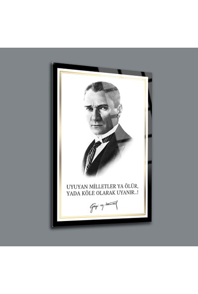 Srd Concept Atatürk 61 Cam Tablo-Atatürk Tablosu
