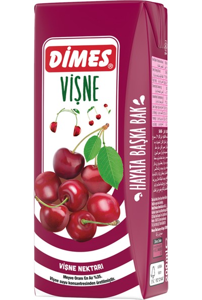 Sinerji Shop Dimes Meyve Suyu 200ML Vişne x 27 Adet Sinerji Shop Dimes Meyve Suyu 200ML Vişne x 27 Adet