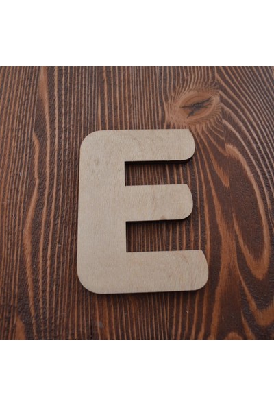 Bio Ahşap Boyanabilir Ahşap Büyük E Harfi