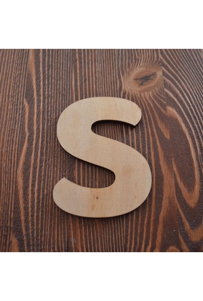 Bio Ahşap Boyanabilir Ahşap Büyük S Harfi