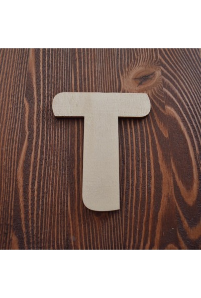 Bio Ahşap Boyanabilir Ahşap Büyük T Harfi