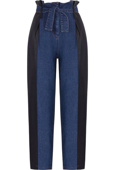 Nocturne Suni Deri Garnili Jean Pantolon