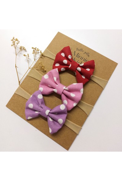 Minnie Kids Minniekids Puantiyeli Fiyonk Seti