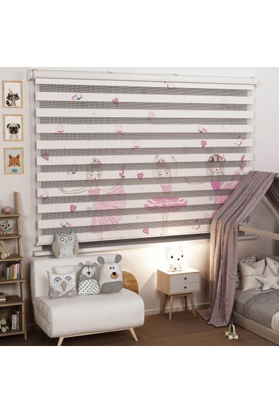 Ayze Home Genç Odası - Balarin Kızlar Baskılı Zebra Perde Ayze Home Genç Odası - Balarin Kızlar Baskılı Zebra Perde