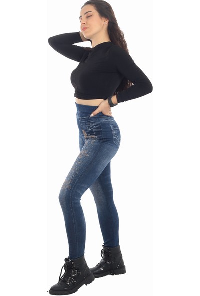 Otantik Textile Kadın Süper Yüksel Bel Toparlayıcı Kışlık Büyük Beden Tayt