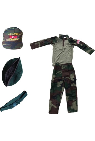 Ertekstekstil Çocuk Asker Komando Kostümü 5 Parça Askeri Combat Çocuk Takımı Ertekstekstil Çocuk Asker Komando Kostümü 5 Parça Askeri Combat Çocuk Takımı