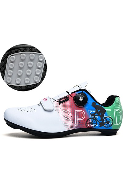 SITONG Beyaz Bisiklet Ayakkabı Dönen Toka Degrade (Yurt Dışından)