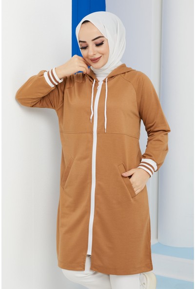 İmaj Butik Şerit Detaylı Iki Iplik Tesettür Kap/ Camel İmaj Butik Şerit Detaylı Iki Iplik Tesettür Kap/ Camel