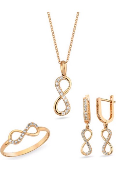 Bilezikci Sonsuzluk 14 Ayar Rose Altın Set Takımı Bilezikci Sonsuzluk 14 Ayar Rose Altın Set Takımı