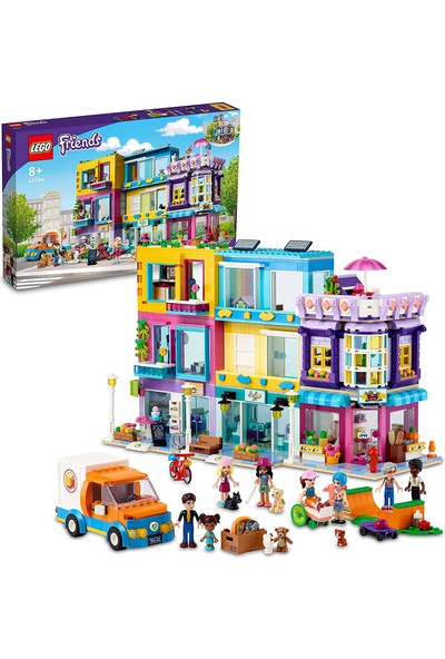 LEGO® Friends Ana Cadde Binası 41704 - 8 Yaş ve Üzeri İçin Oyuncak Mağaza ve Kafe İçeren Apartman Yapım Seti (1682 Parça)