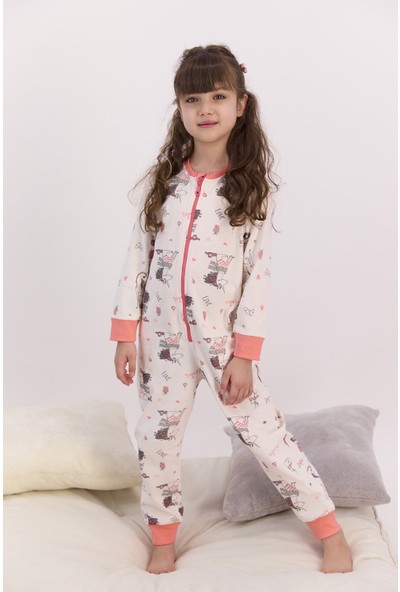 Rolypoly Vanilya Kız Çocuk Fermuarlı Tulum