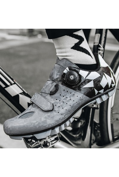 SITONG Siyah Gri Bisiklet Ayakkabıları Döndür (Yurt Dışından)