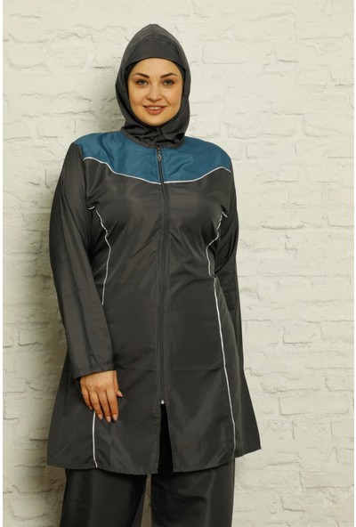 Akbeniz Tam Tesettür Büyük Beden Mayo 32018