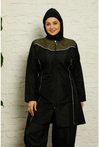 Akbeniz Tam Tesettür Büyük Beden Mayo 32019