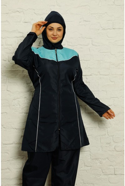 Akbeniz Tam Tesettür Büyük Beden Mayo 32020