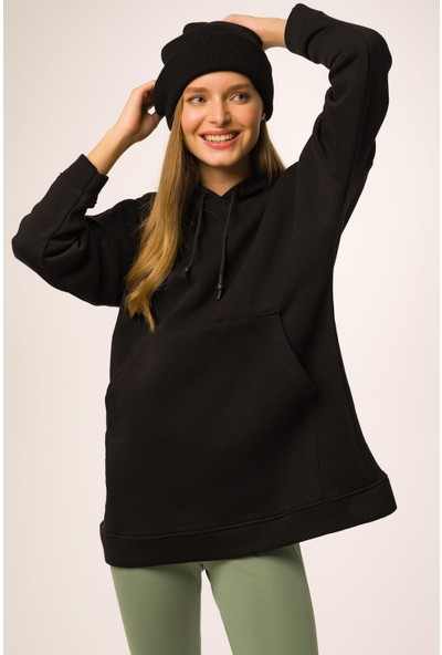 Runever Kanguru Cepli Kadın Sweatshirt 9509 Runever Kanguru Cepli Kadın Sweatshirt 9509