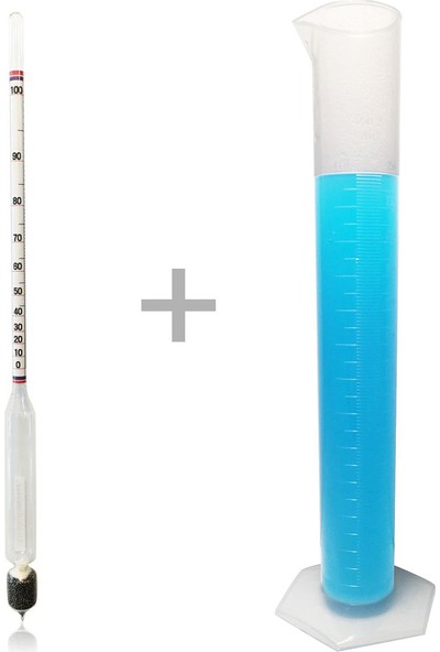 Aek-Tech 0-100 Uzun Form Alkolmetre ve Arco 250ML Mezür Seti Aek-Tech 0-100 Uzun Form Alkolmetre ve Arco 250ML Mezür Seti