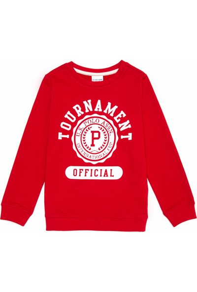 U.S. Polo Assn. Erkek Çocuk Açık Kırmızı Sweat Shirt U.S. Polo Assn. Erkek Çocuk Açık Kırmızı Sweat Shirt