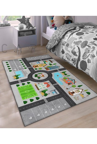 Caprice Halı Eğitici Trafik Parkurlu Çocuk Odası Halısı Caprice Halı Eğitici Trafik Parkurlu Çocuk Odası Halısı