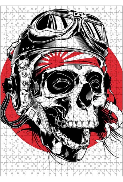 Tablomega Ahşap Puzzel Japon Pilot Kurukafa 500 Parça 50*70 cm