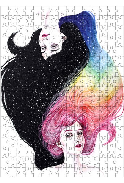 Tablomega Ahşap Puzzel Ying ve Yang Kızlar 255 Parça 35*50 cm