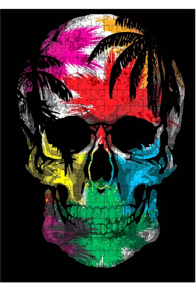 Tablomega Ahşap Puzzel Renkli Kurukafa 255 Parça 35*50 cm