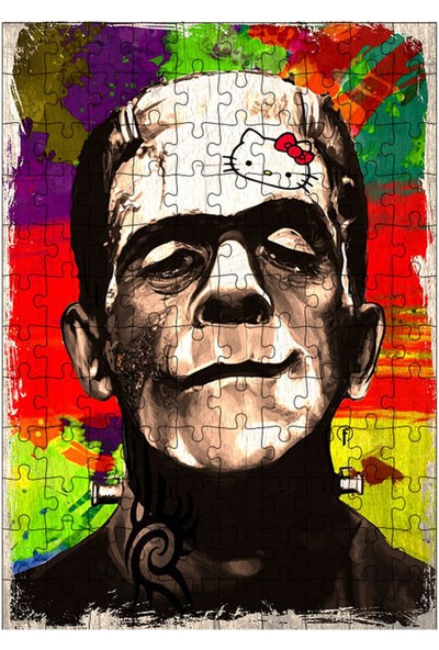 Tablomega Ahşap Puzzel Renkli Frankenstein 120 Parça 25*35 cm Tablomega Ahşap Puzzel Renkli Frankenstein 120 Parça 25*35 cm