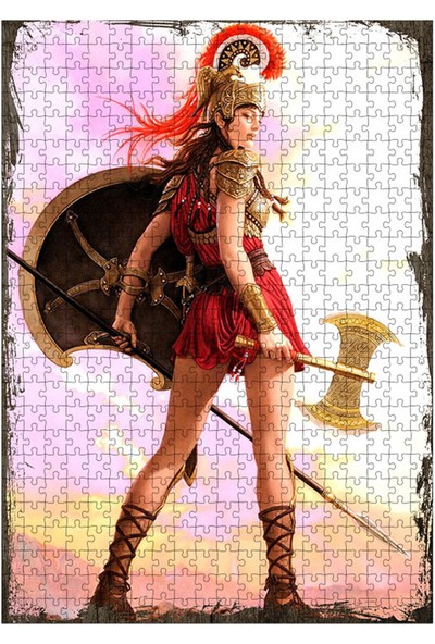 Tablomega Ahşap Puzzel Savaşçı Kadın Küçük 500 Parça 50*70 cm