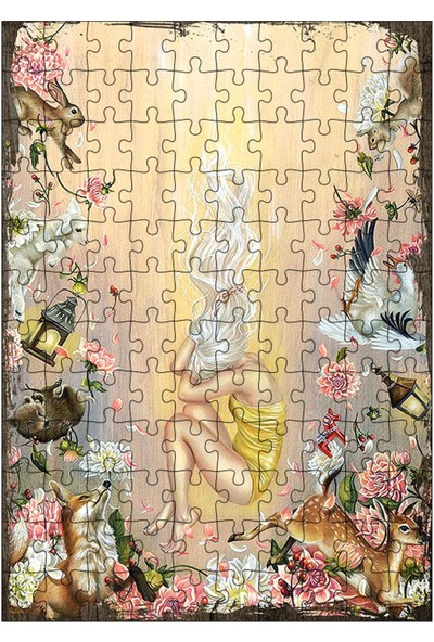Tablomega Ahşap Puzzel Soyut Resim 120 Parça 25*35 cm Tablomega Ahşap Puzzel Soyut Resim 120 Parça 25*35 cm