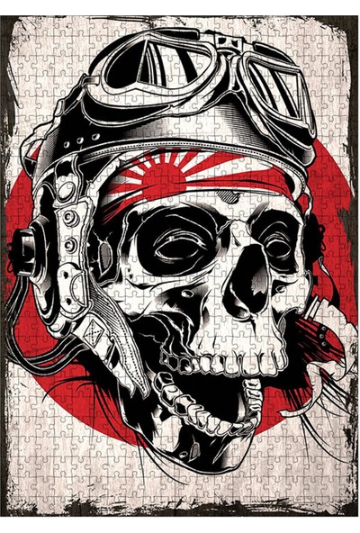 Tablomega Ahşap Puzzel Japon Pilot Kurukafa 500 Parça 50*70 cm