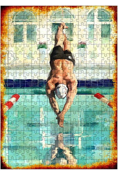 Tablomega Ahşap Puzzel Olimpiyat Yüzücüsü 255 Parça 35*50 cm