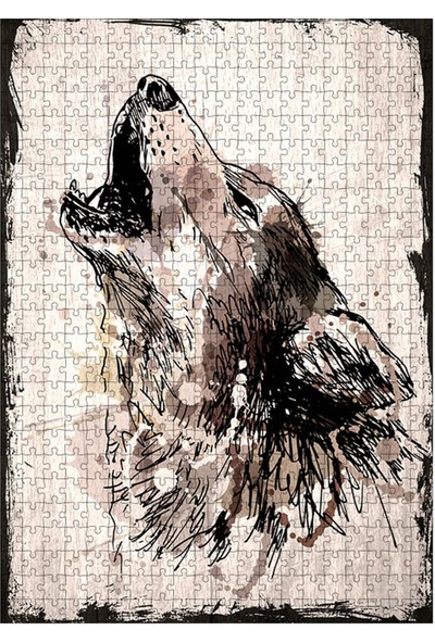 Tablomega Ahşap Puzzel Retro Kurt 500 Parça 50*70 cm