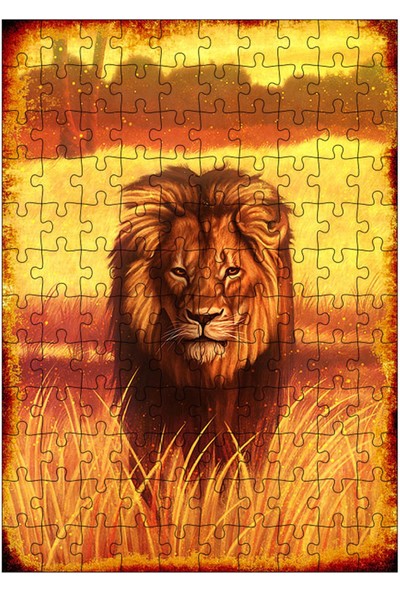 Tablomega Ahşap Puzzel Ormandaki Aslan 120 Parça 25*35 cm