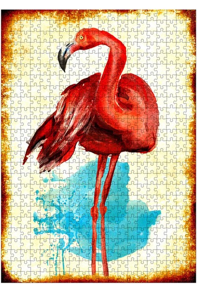 Tablomega Ahşap Puzzel Filamingo Sulu Boya 500 Parça 50*70 cm Tablomega Ahşap Puzzel Filamingo Sulu Boya 500 Parça 50*70 cm